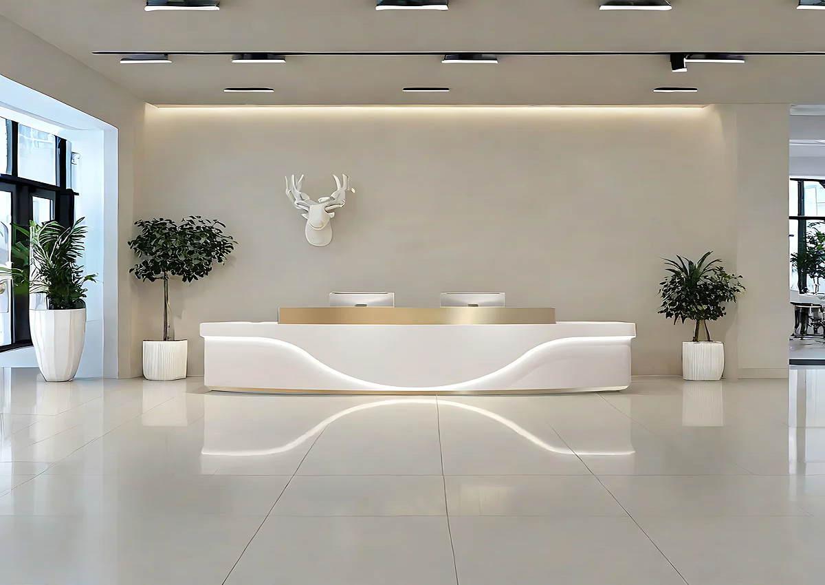 What Is the Ideal Size for a Reception Desk in Different Office Layouts ...