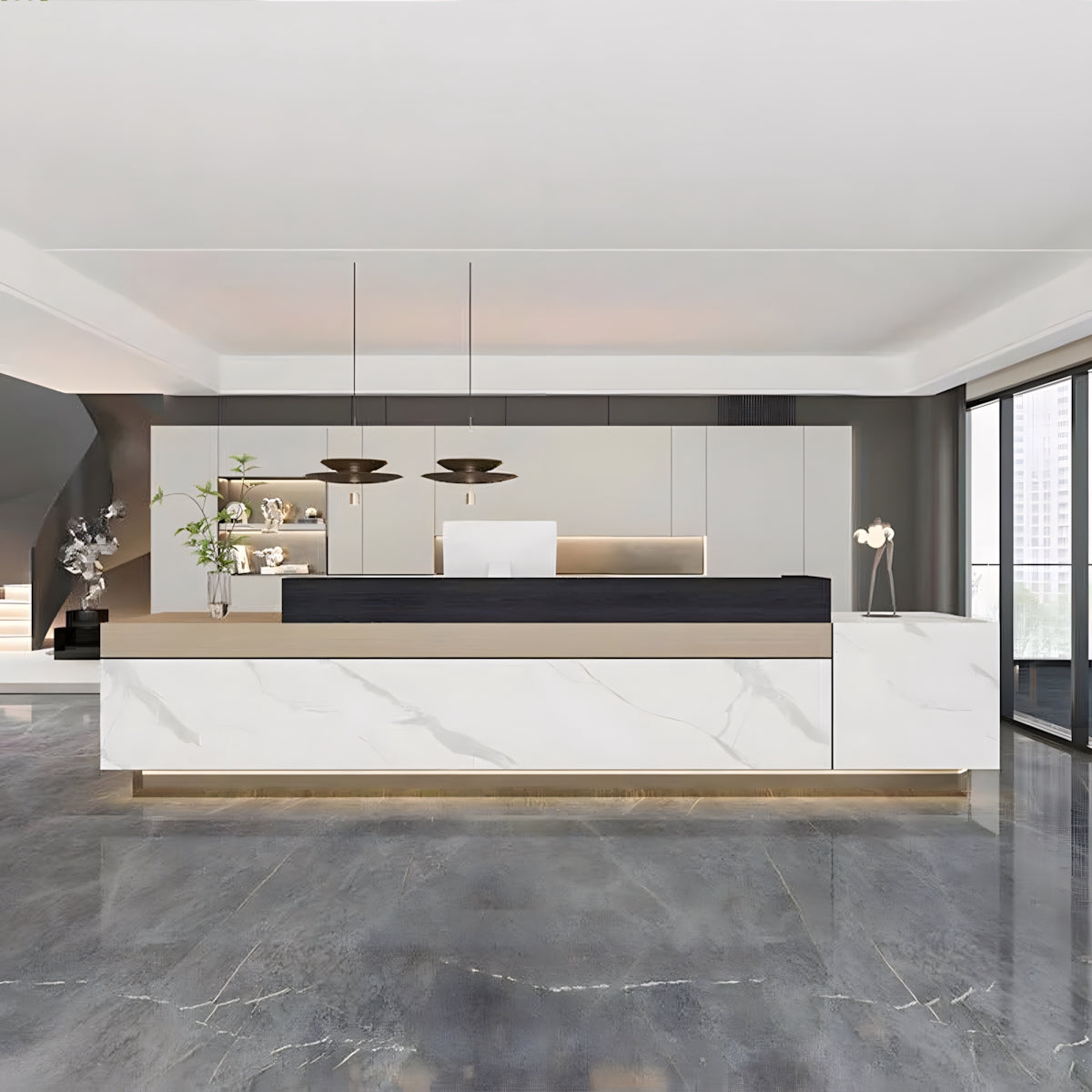 Customizable Luxury Durable Large Front Desk In Stock, Online ...