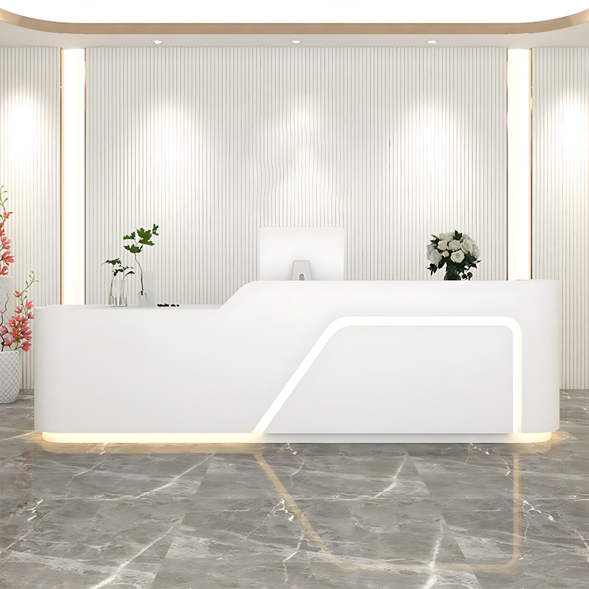 Customizable Luxury Durable Minimalist Reception Desk In Stock, Online ...