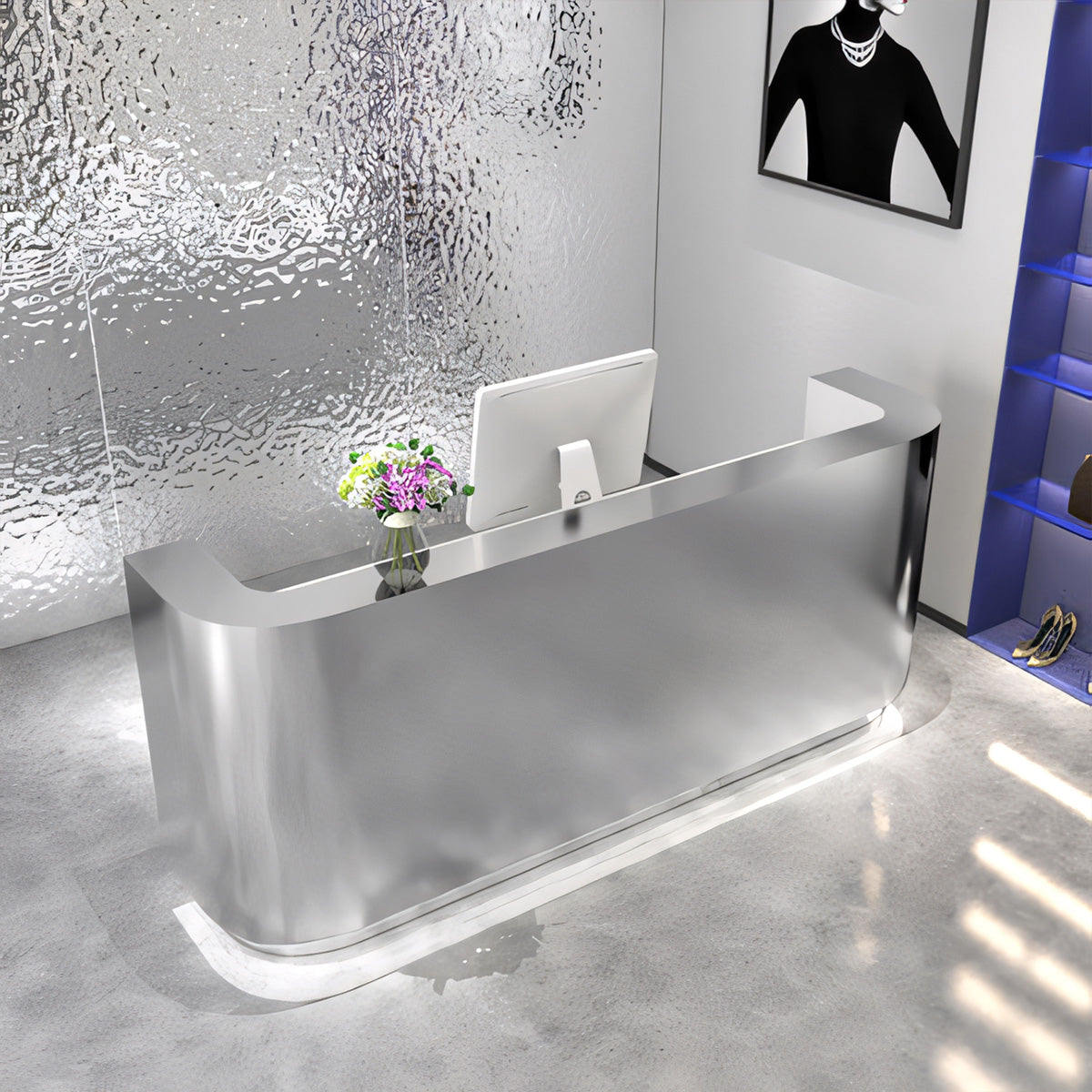 Customizable Luxury Durable Display Design Reception Desk In Stock ...