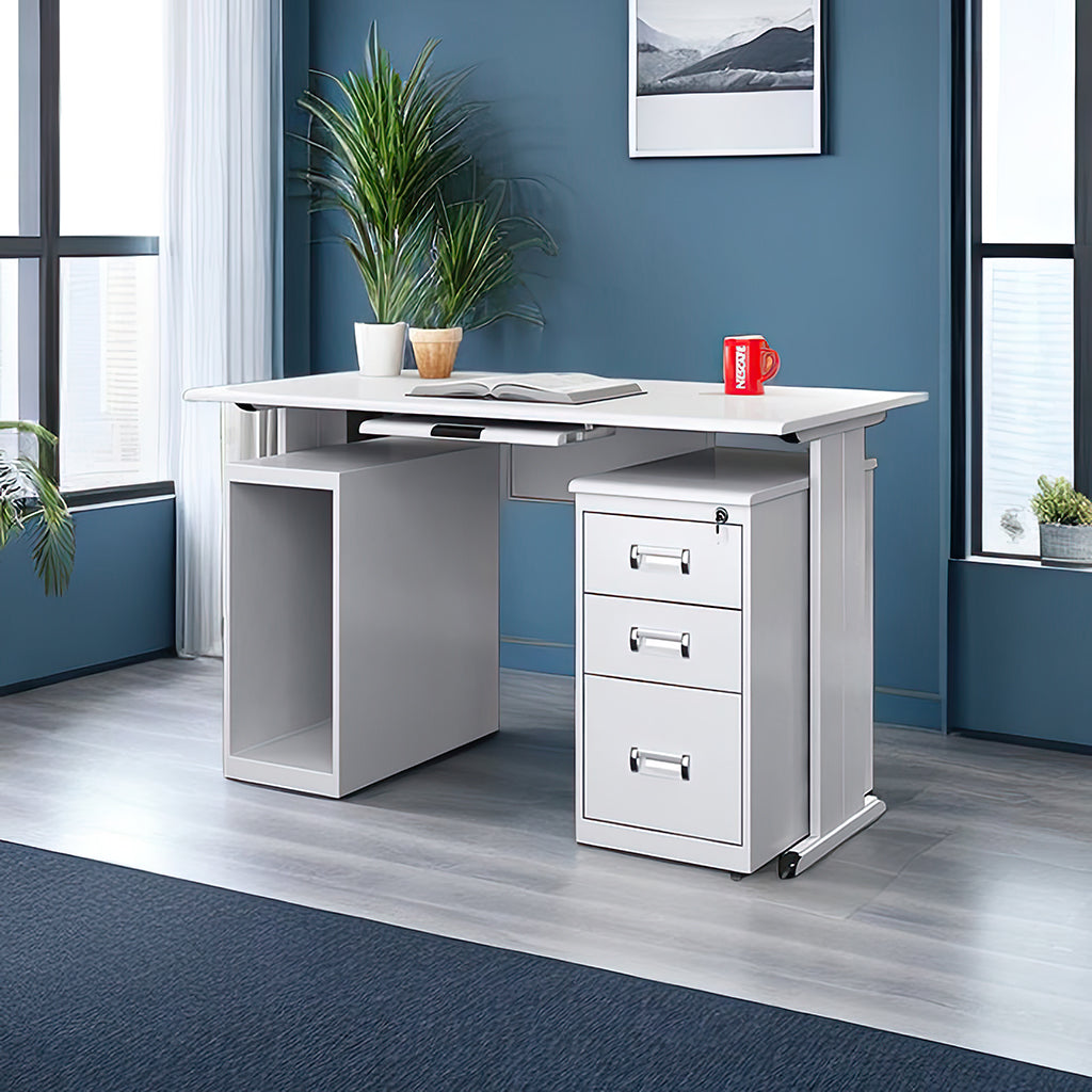 Sleek and Functional Classic Staff Desk and Double Cabinet Combo YGZ-1