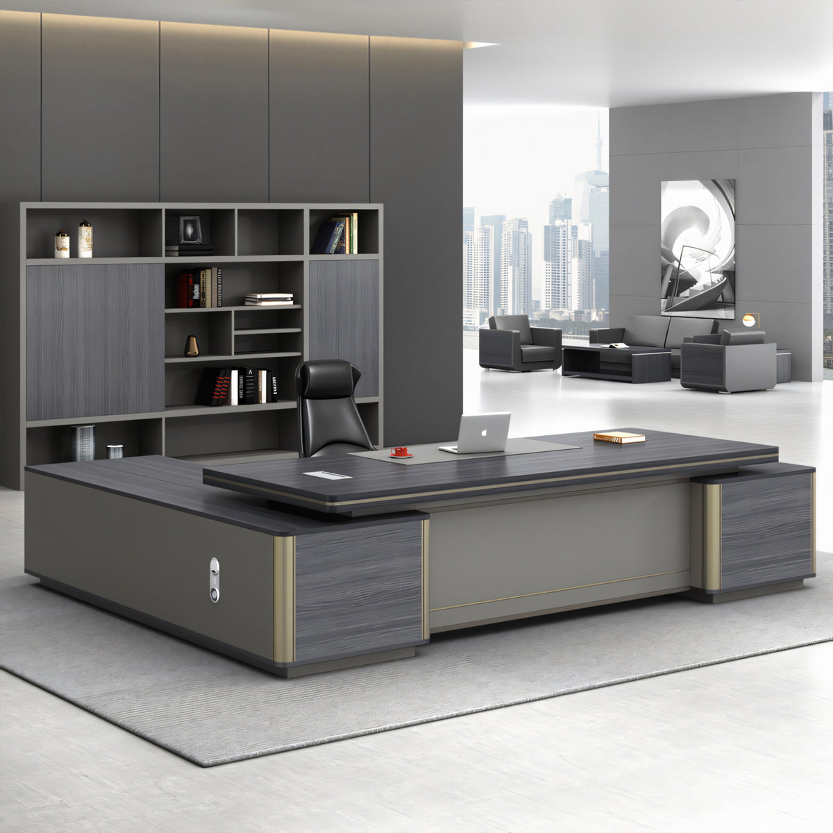 Customizable Luxury Durable Boss Desk With Rounded Edges In Stock ...