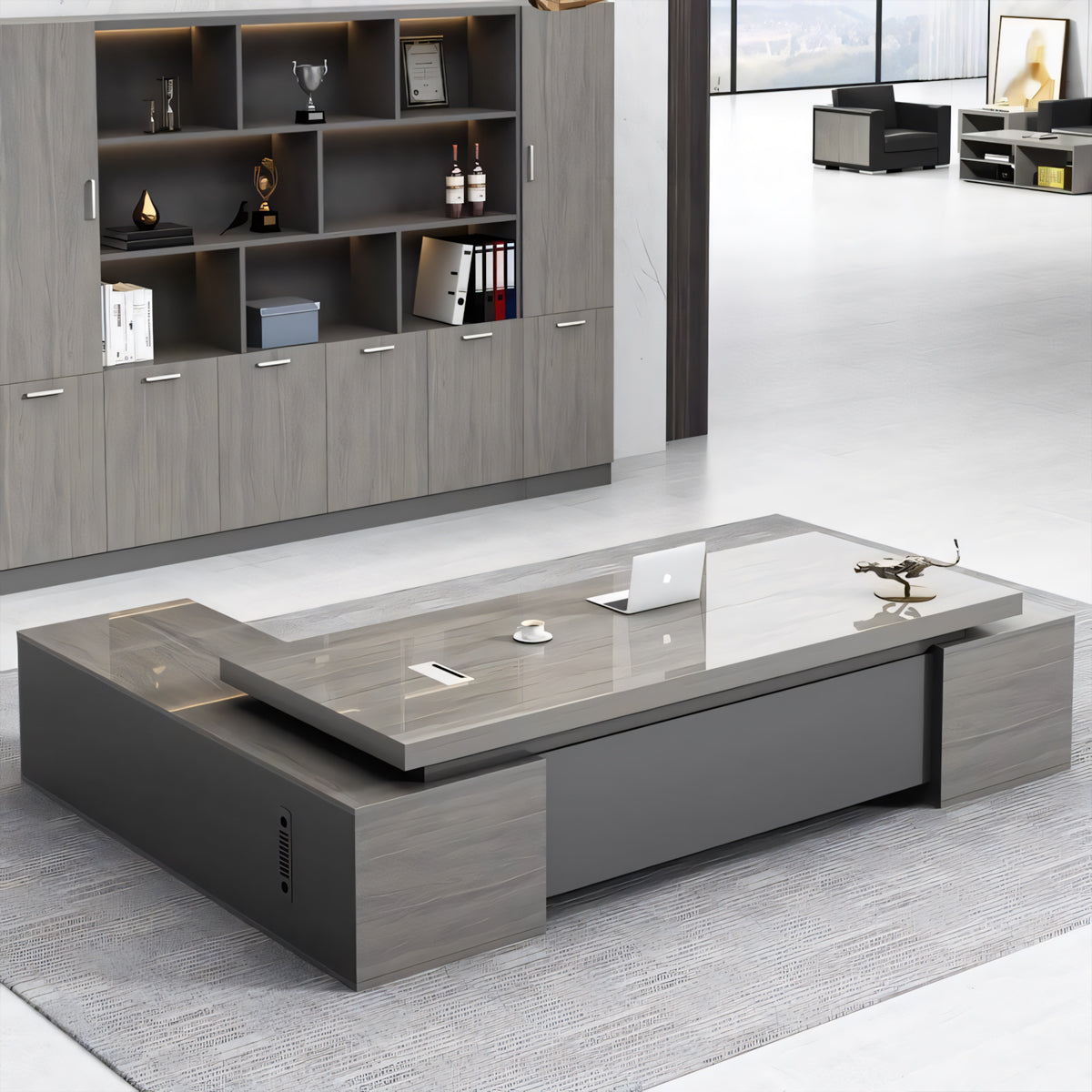 Customizable Luxury Durable Executive Desk With Silent Slide Rails In ...