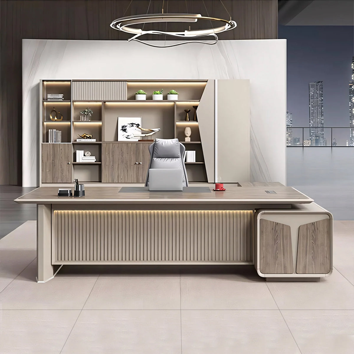 Customizable Luxury Durable Executive Desk With Rounded Edge Design In ...
