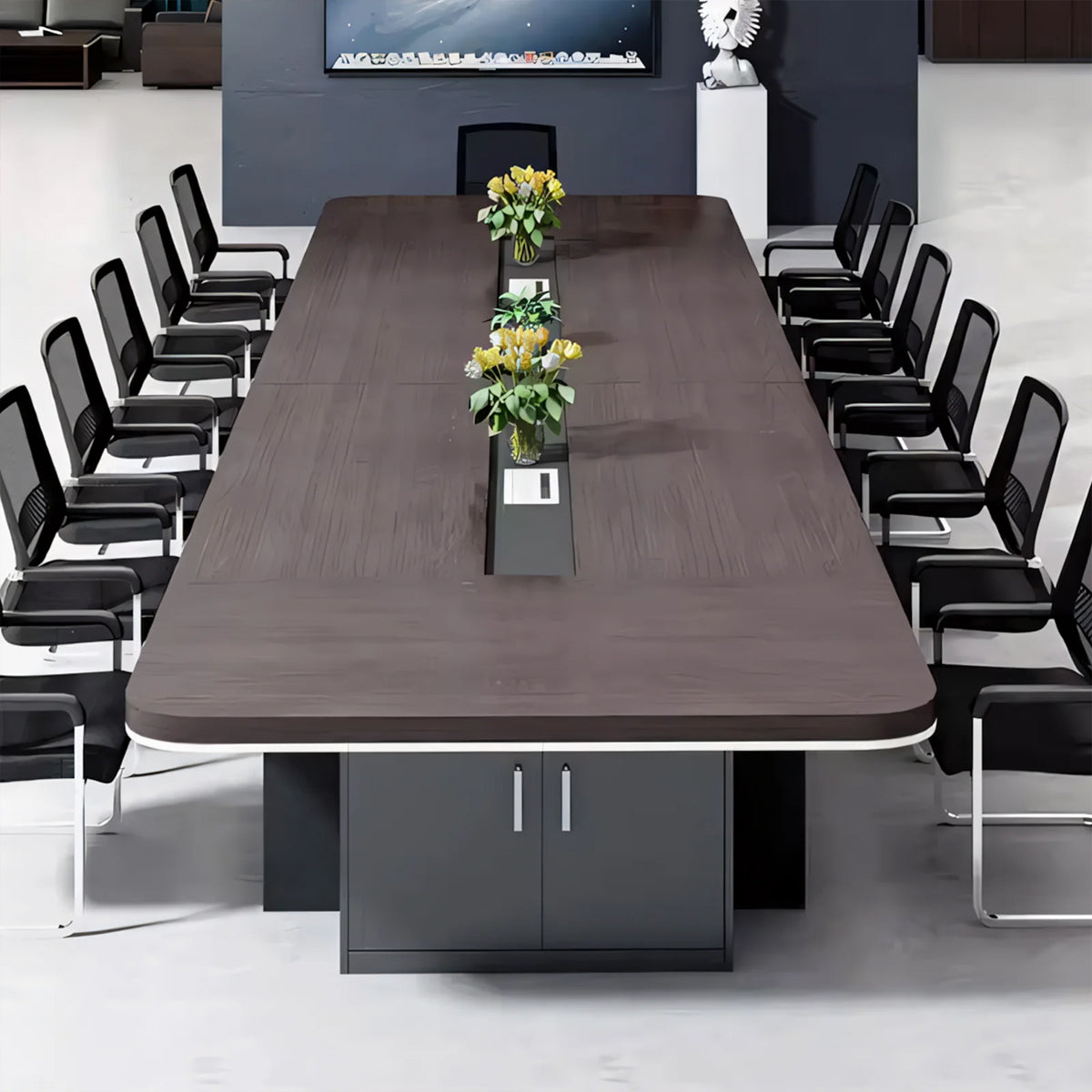 Office conference table long table simple modern large panel training
