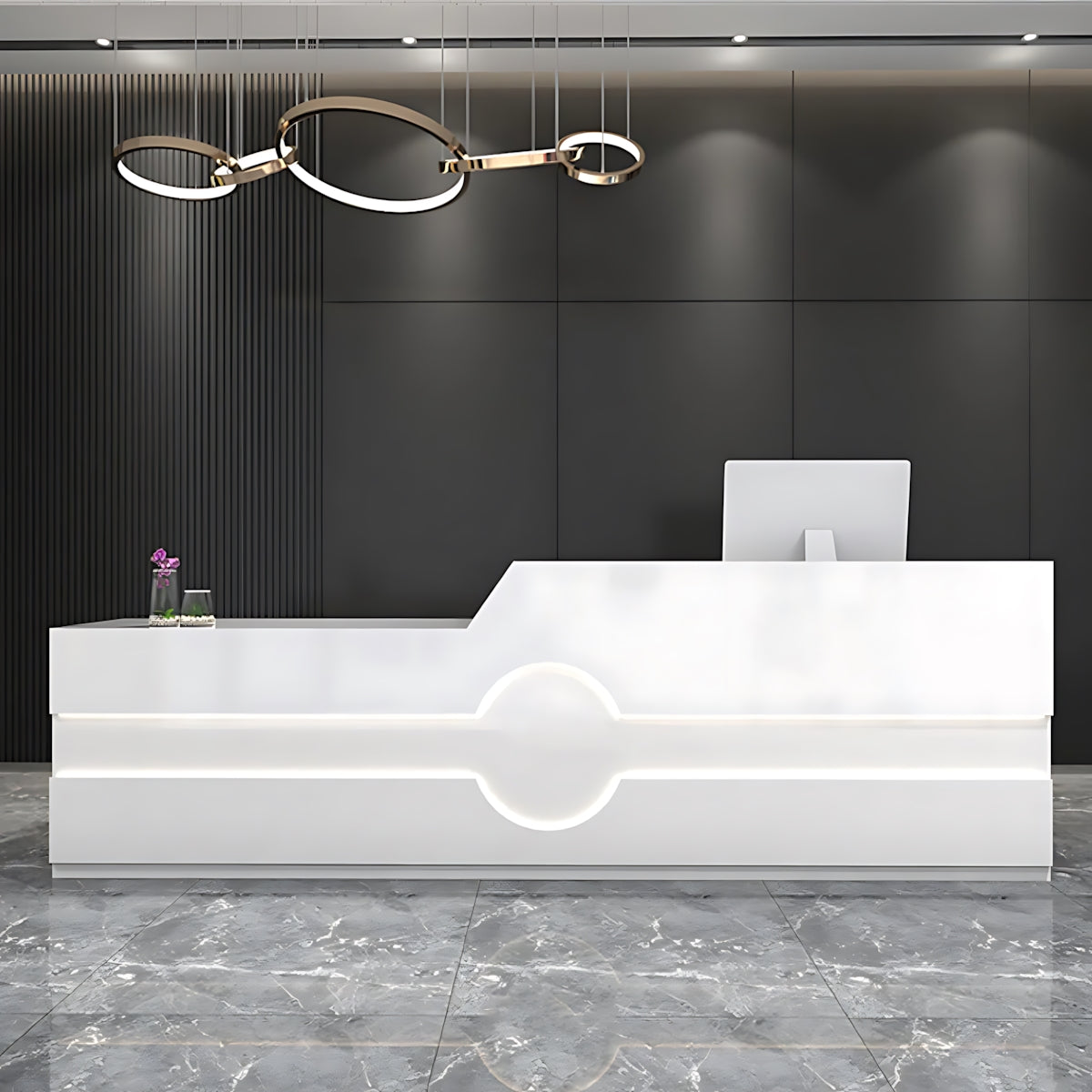 Customizable Luxury Durable Straight Reception Desk In Stock, Online ...