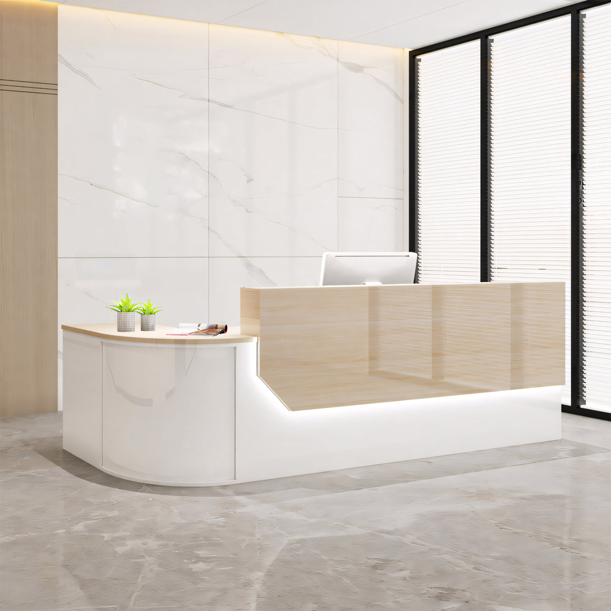 Customizable Luxury Durable L-Shaped Reception Desks In Stock, Online ...