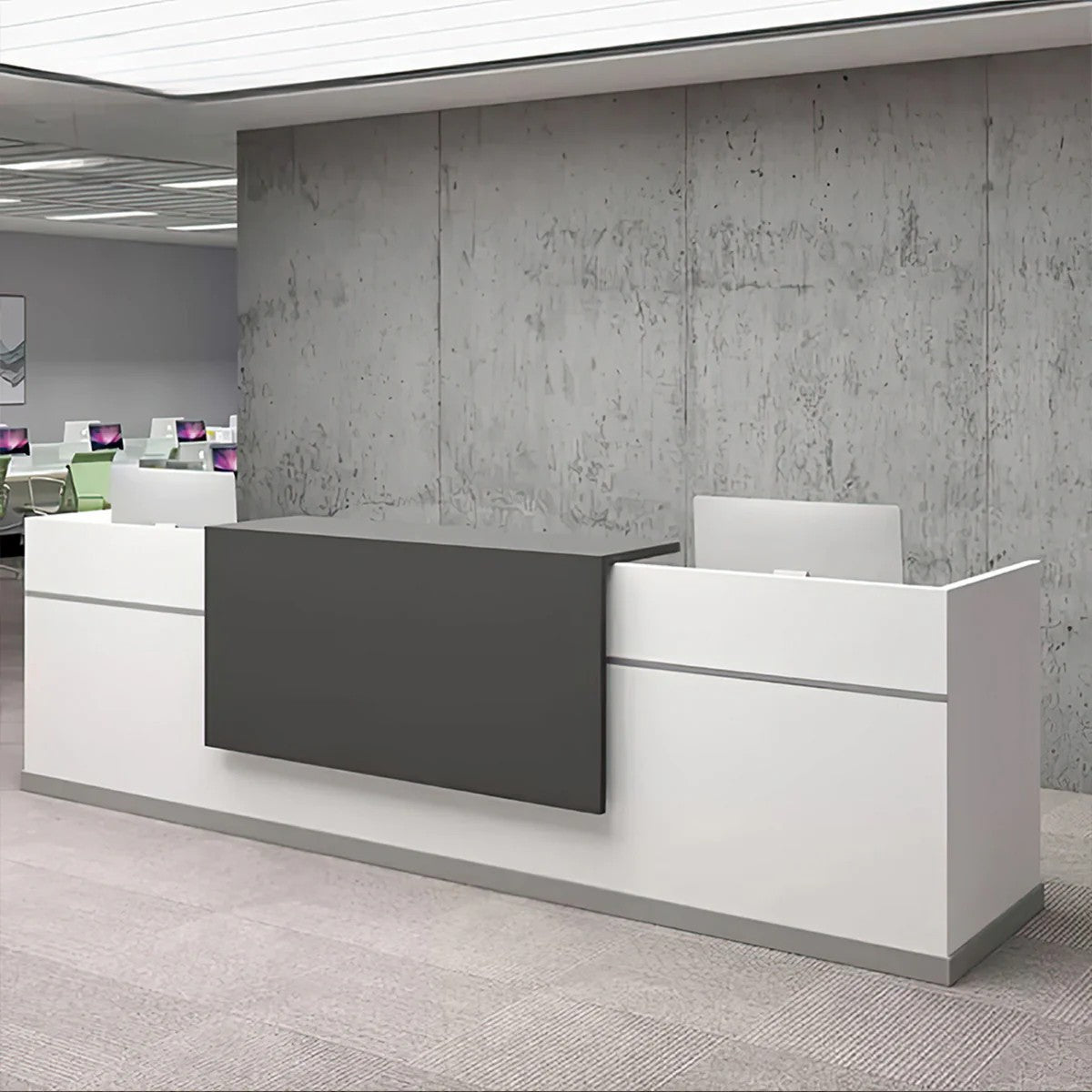 Customizable Luxury Durable Reception Desk with Mobile Cabinet In Stock ...