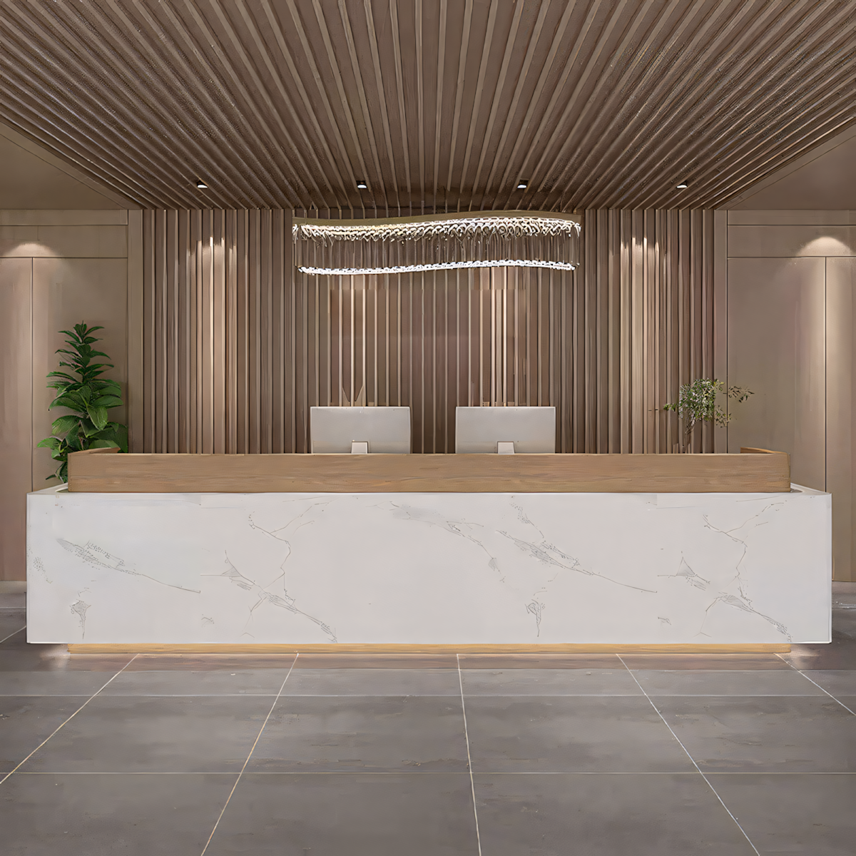 Customizable Luxury Durable Reception Desk with Large Desktop In Stock ...