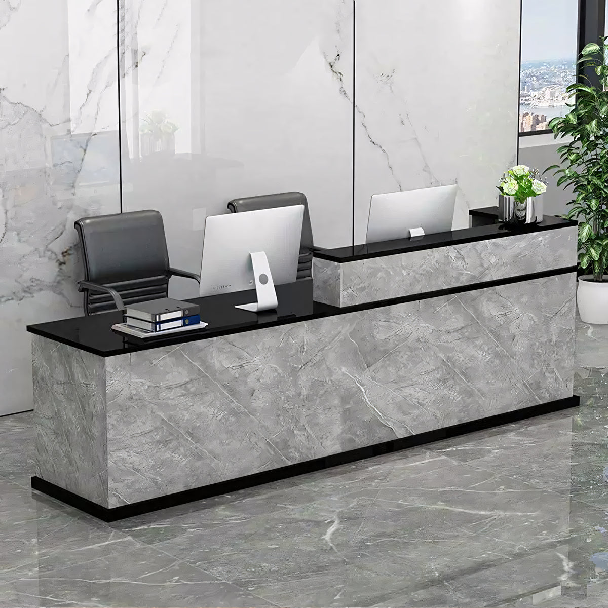 Customizable Luxury Durable Stylish Reception Desk In Stock, Online ...