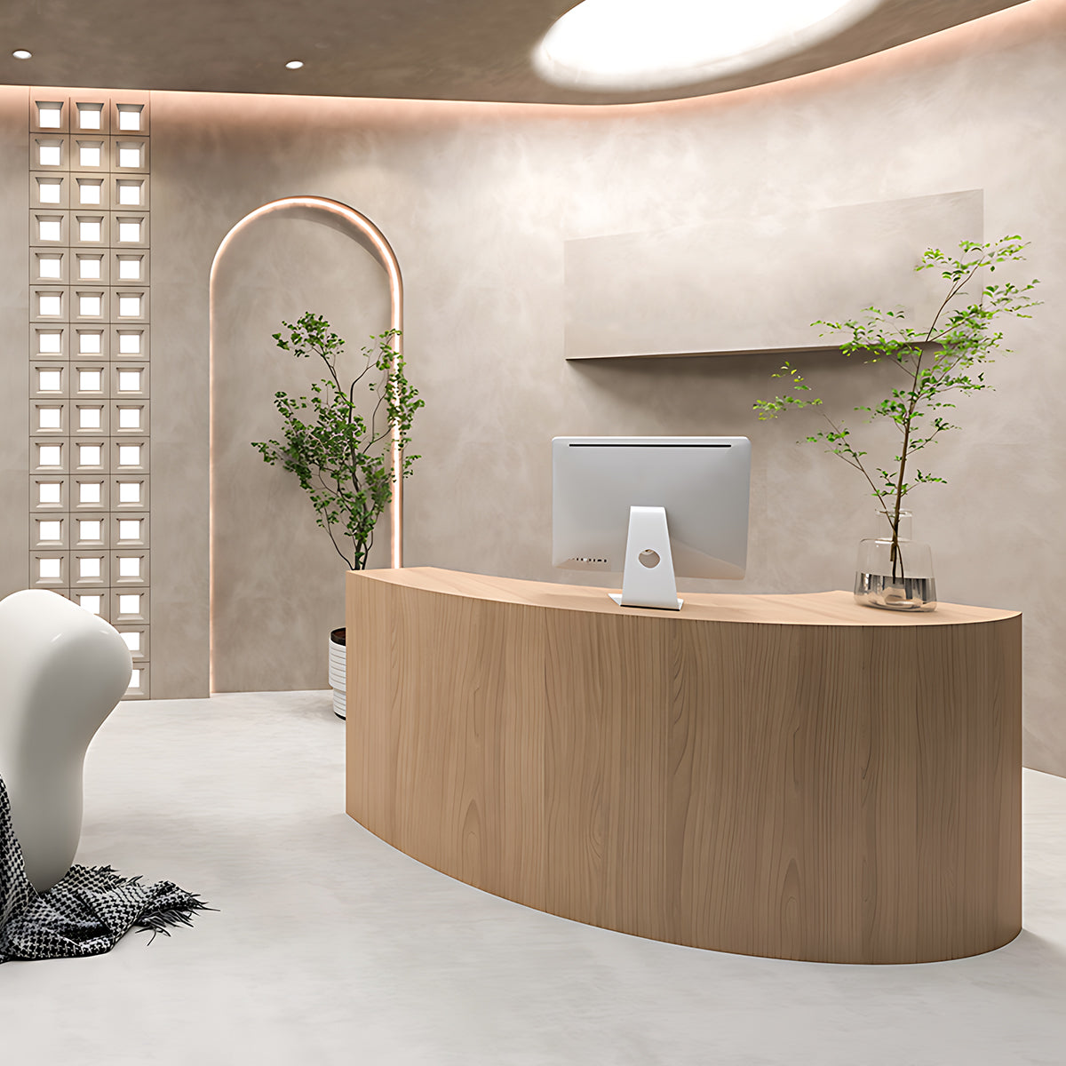 Customizable Luxury Durable Wooden Reception Desk In Stock, Online ...