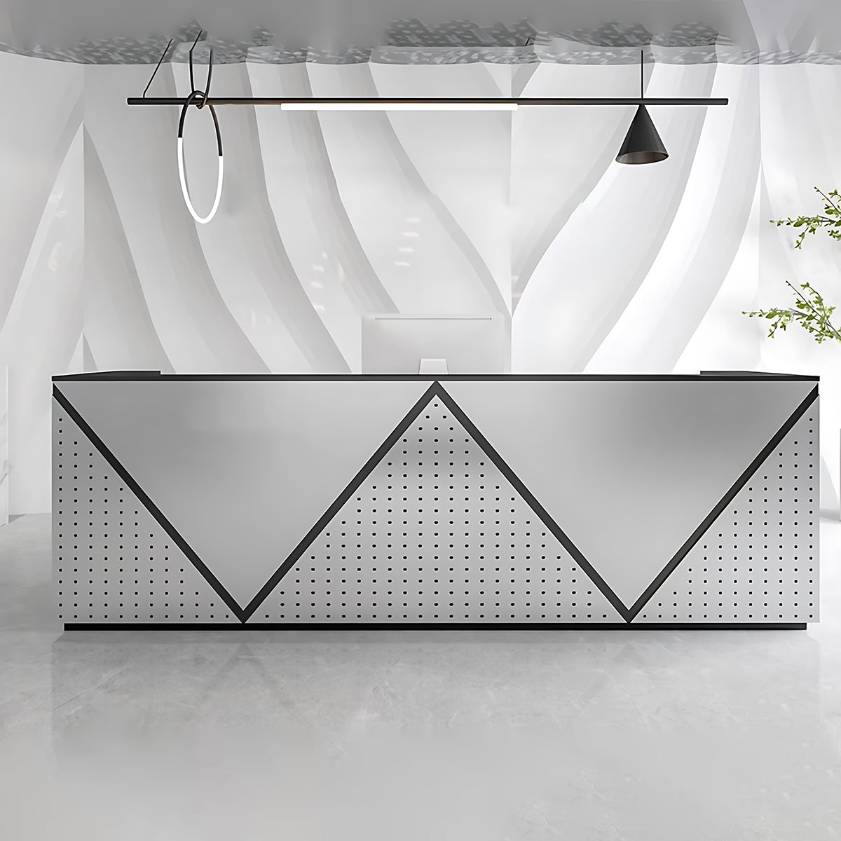 Customizable Luxury Durable Light Luxury Front Desk In Stock, Online ...