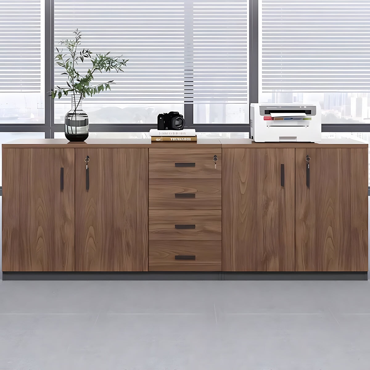 Modern Conference Table 31-126 in Wide (2.6-10.5 ft) with File Drawers