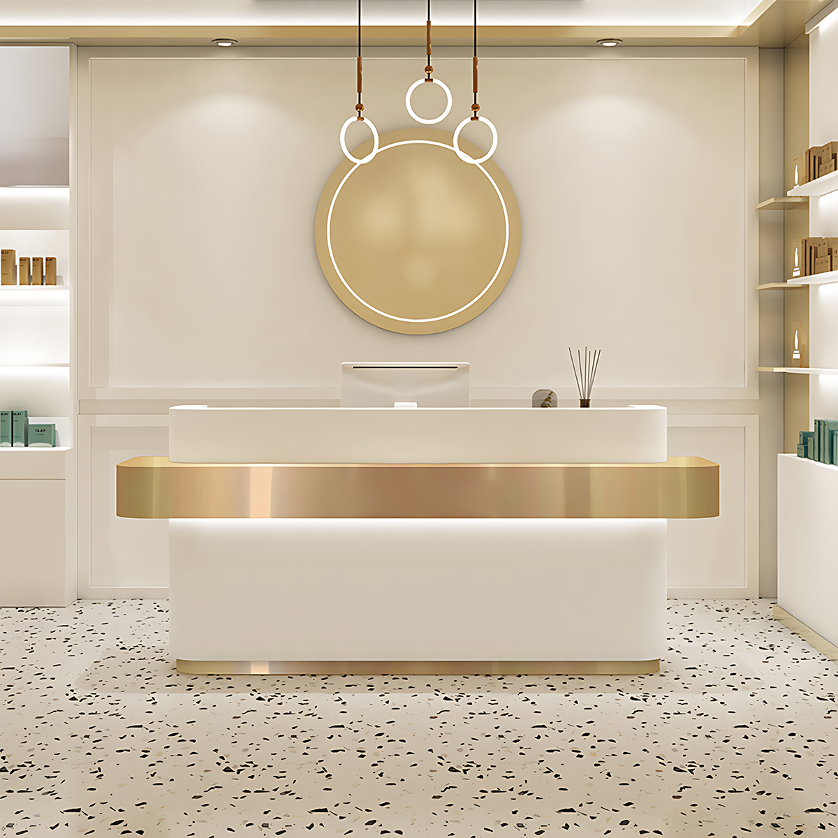 Customizable Luxury Durable Compact Reception Desk In Stock, Online ...