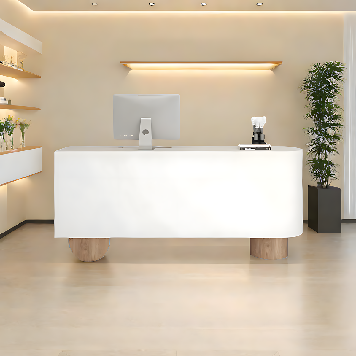 Customizable Luxury Durable Small Straight Reception Counter In Stock ...